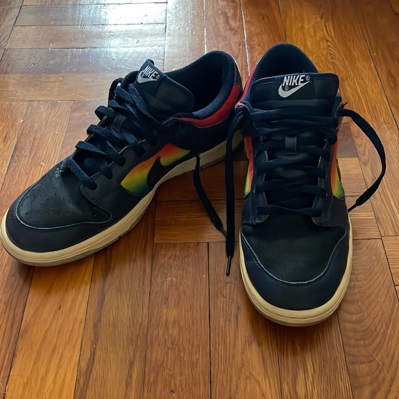 Nike | Shoes | Nike Dunk Lowobsidian Rainbow | Poshmark